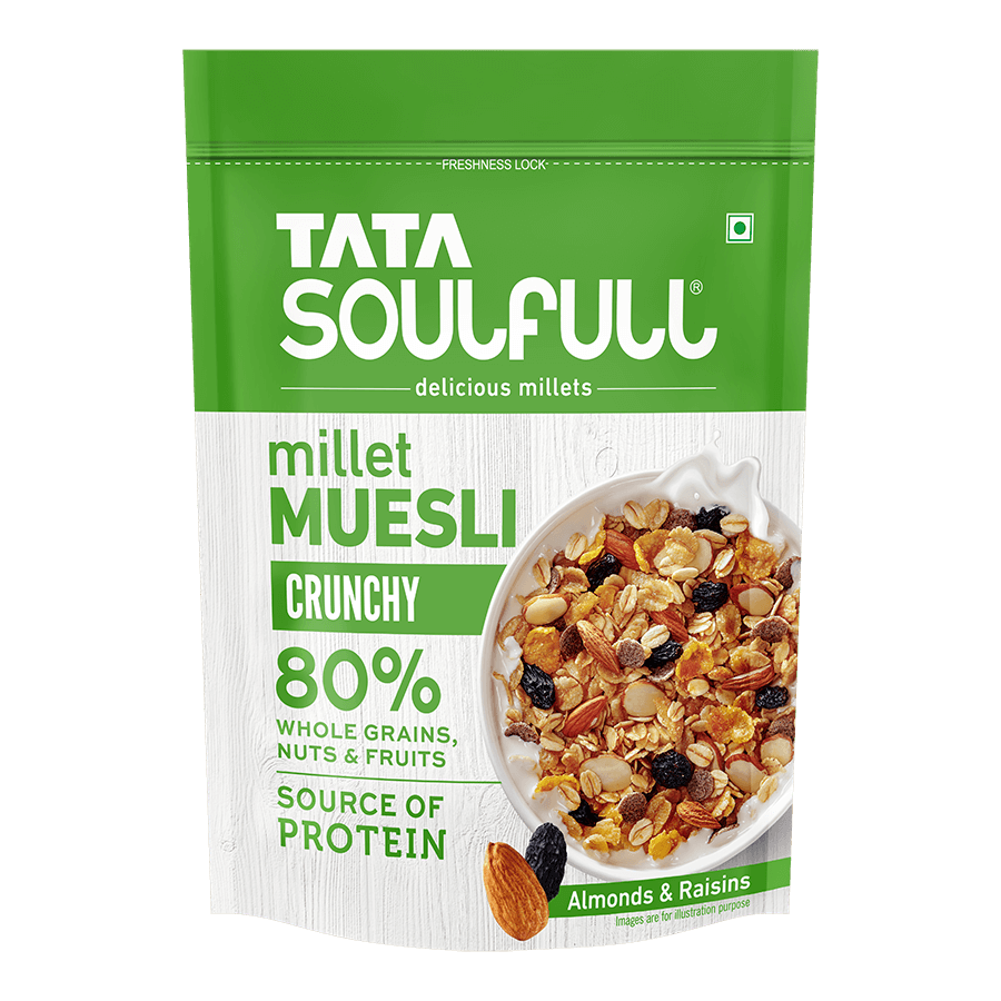 Crunchy Muesli from TATA Soulfull | 80% Whole Grains and Nuts