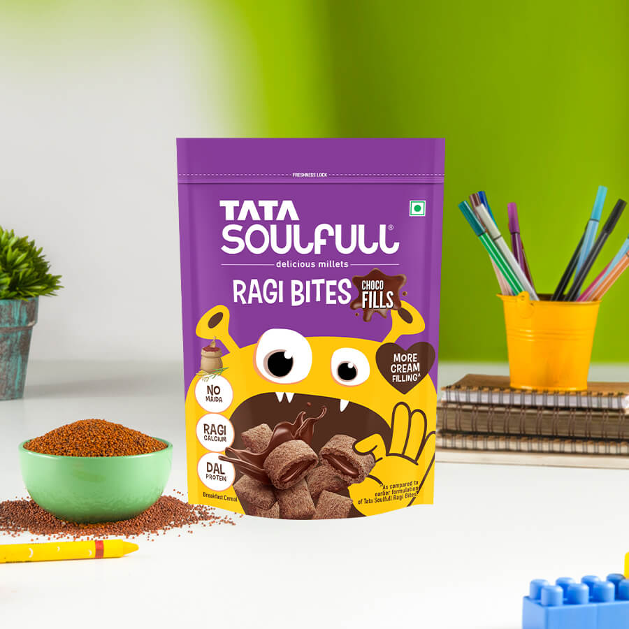 Buy Soulfull Choco Filled Ragi Bites 500g pack